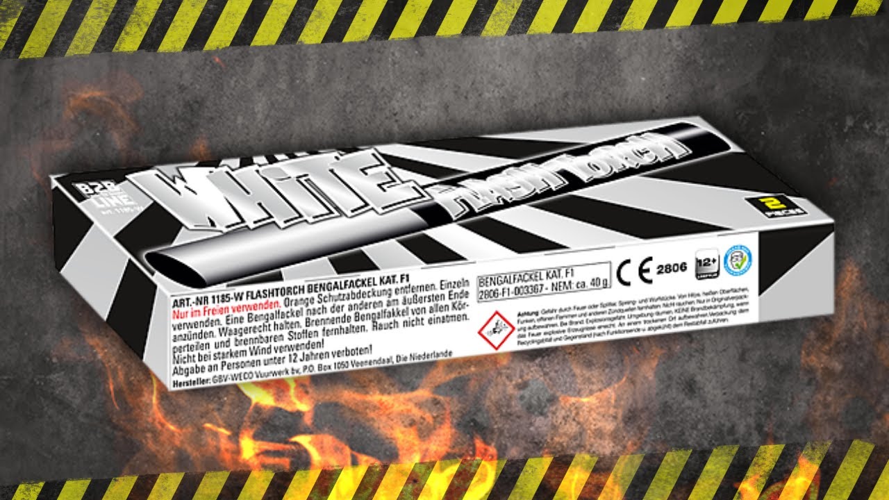 B2B Flash Torch Wit - Cat1 Vuurwerk - GBV WECO - 1185W - YouTube