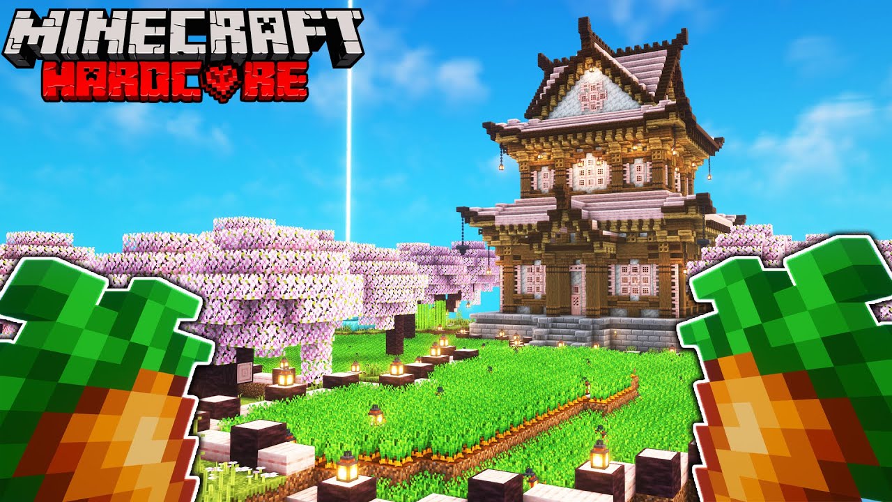 Un ÉNORME CHAMP de CAROTTES sur Minecraft Hardcore ! - YouTube