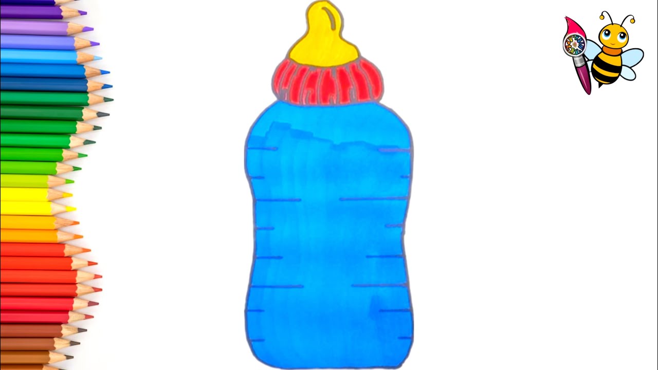 How to Draw and Paint a Baby Bottle | Easy Milk Bottle Drawing - YouTube
