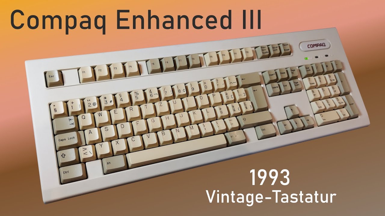 Compaq Enhanced III (1993) - Vintage Tastatur - YouTube