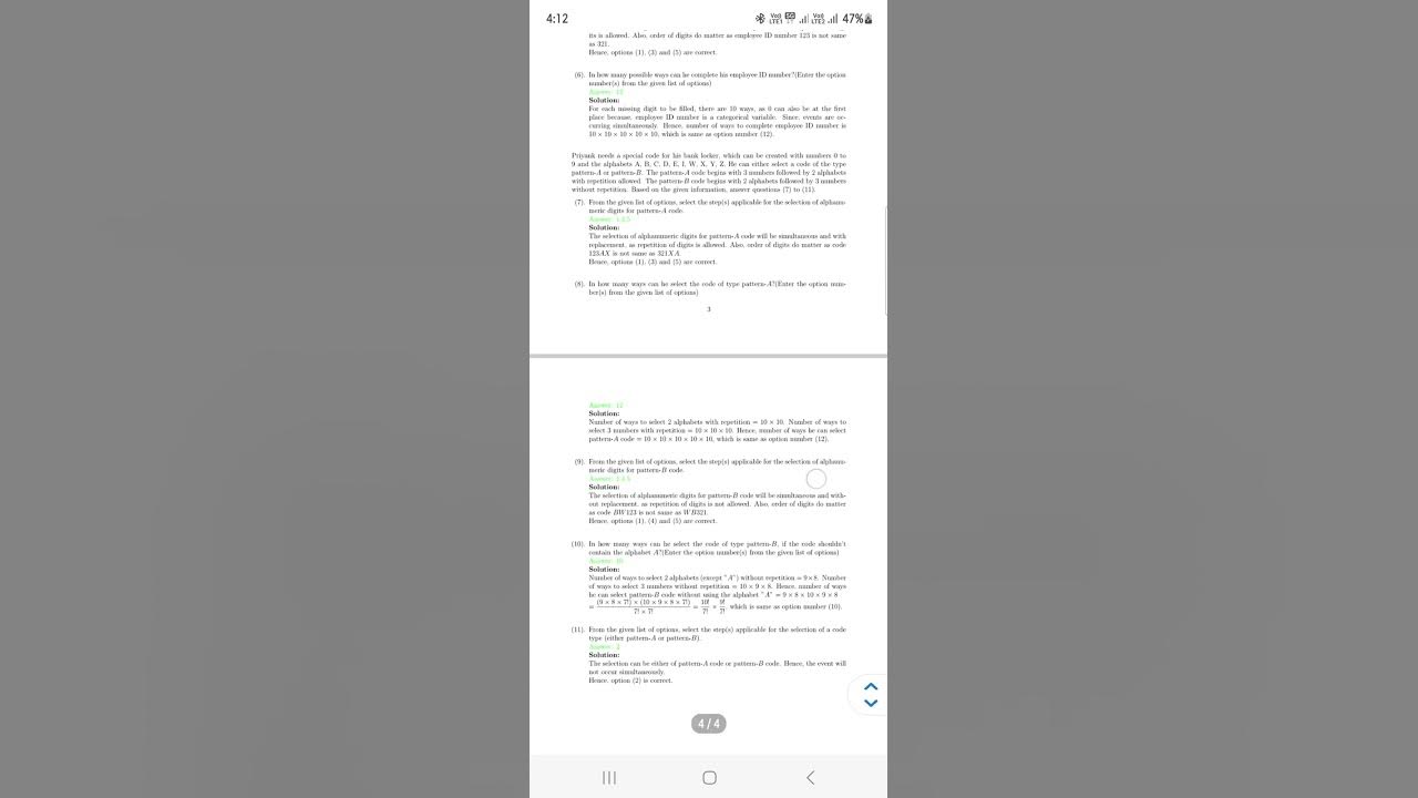 Statistics 1 week 5 (EMQ) Solution iit madras #video|#viral#viralvideo ...