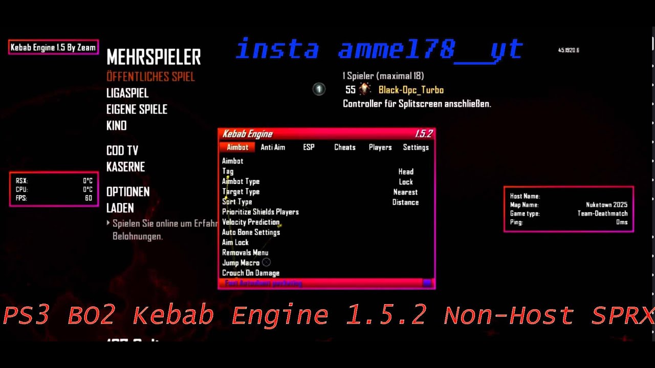 PS3 BO2 Kebab Engine 1.5.2 Non Host SPRX - YouTube