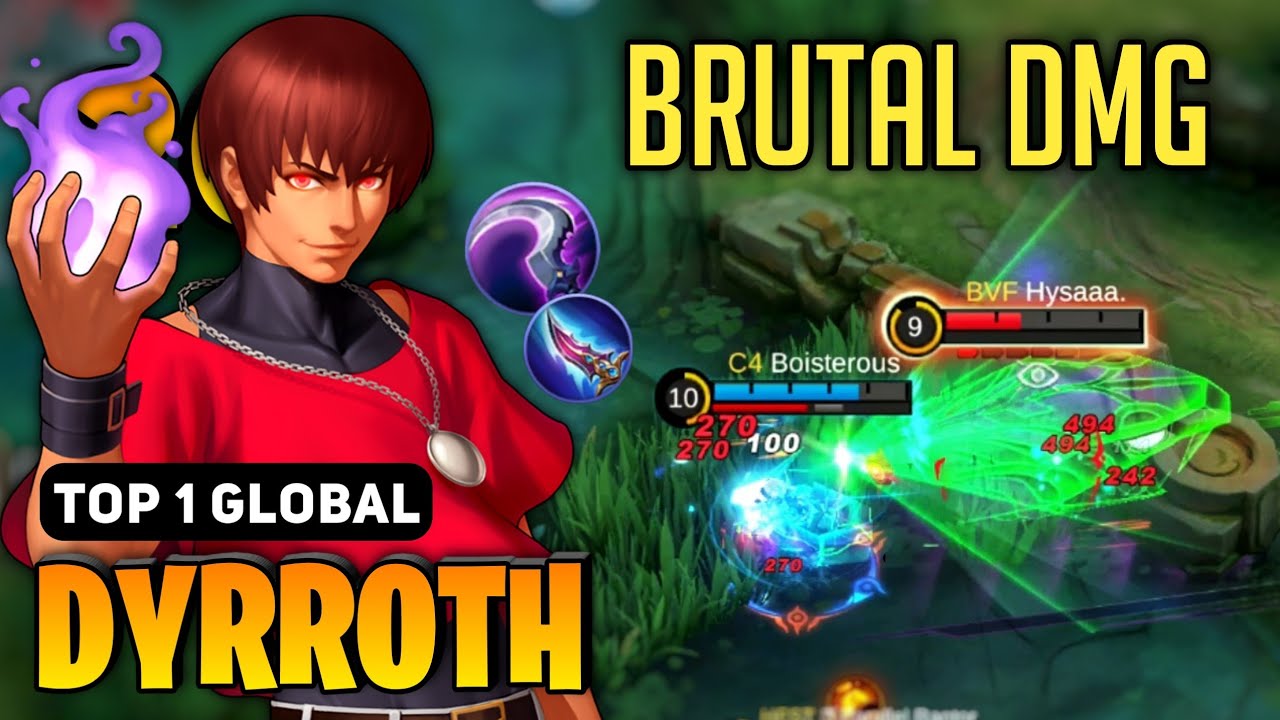 Dyrroth Best Build 2023 [ Dyrroth Top 1 Global Gameplay ] Mobile ...