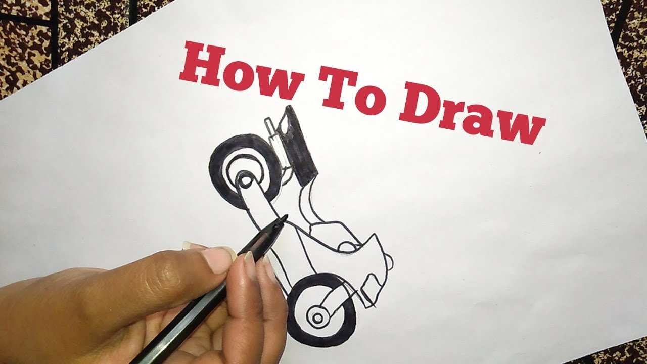 How To Draw Bike || Super Bike Drawing Step By Step - YouTube