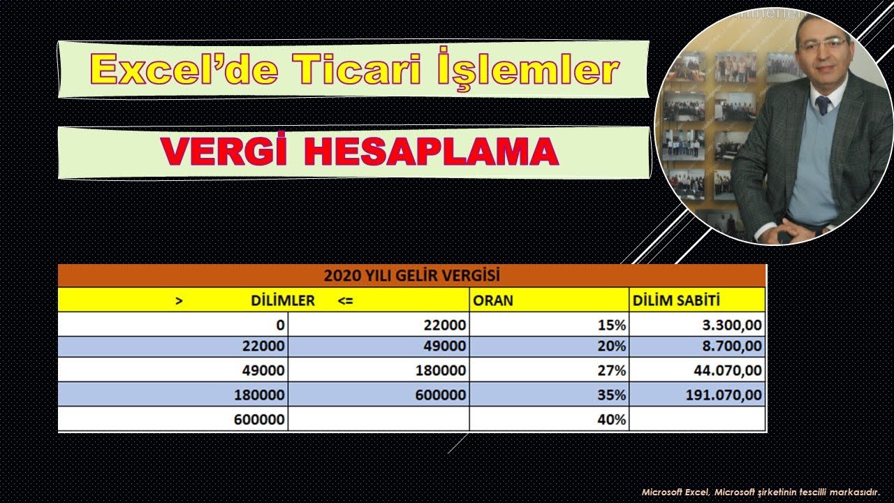 Excel ile Ticari İşlemler - Vergi Hesaplama - YouTube