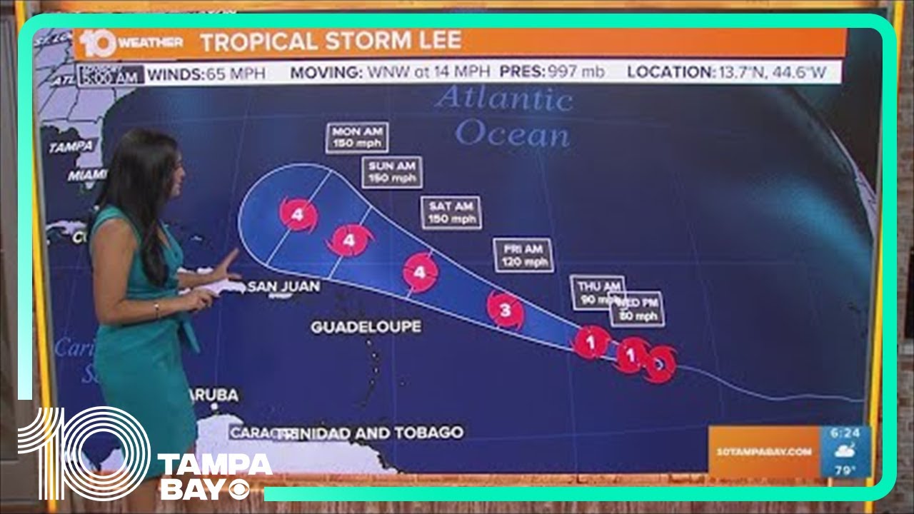 Tracking the Tropics: Tropical Storm Lee quickly approaching hurricane ...