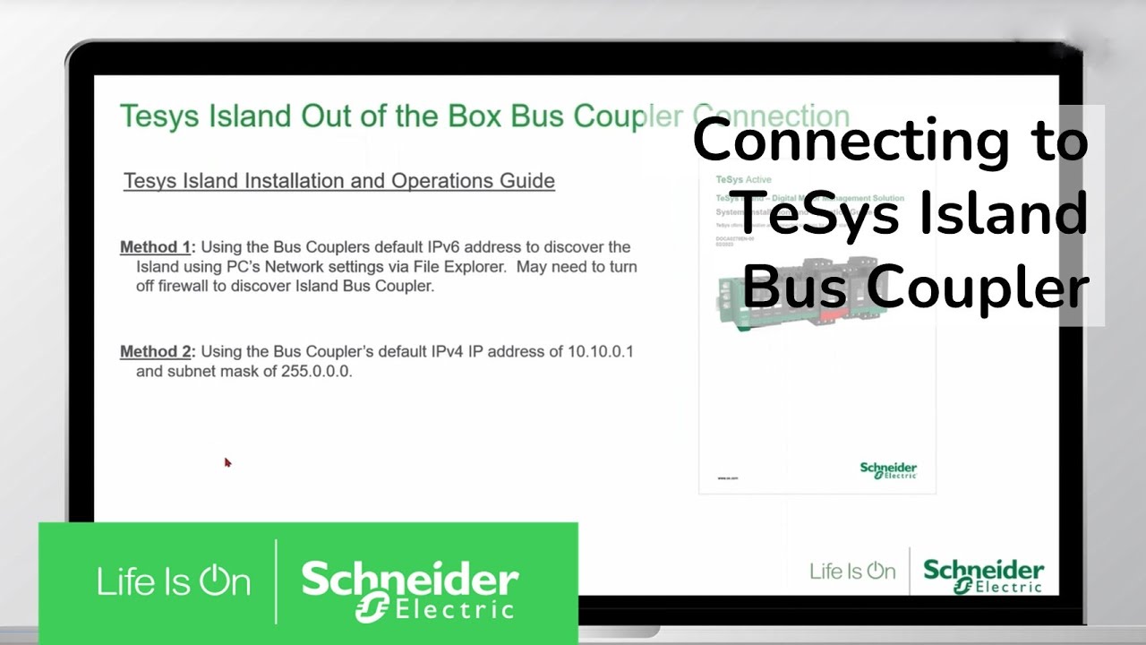 How to Connect to an Out of the Box TeSys Island Bus Coupler ...