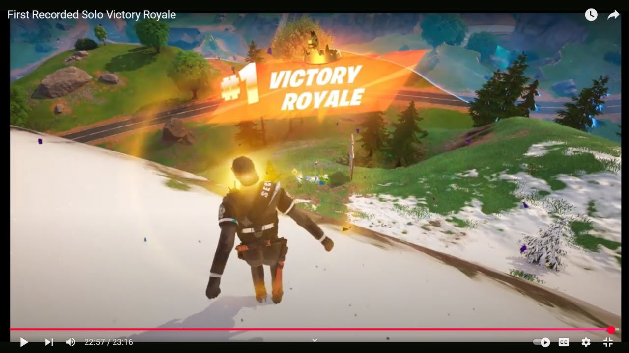 First Recorded Solo Victory Royale - YouTube