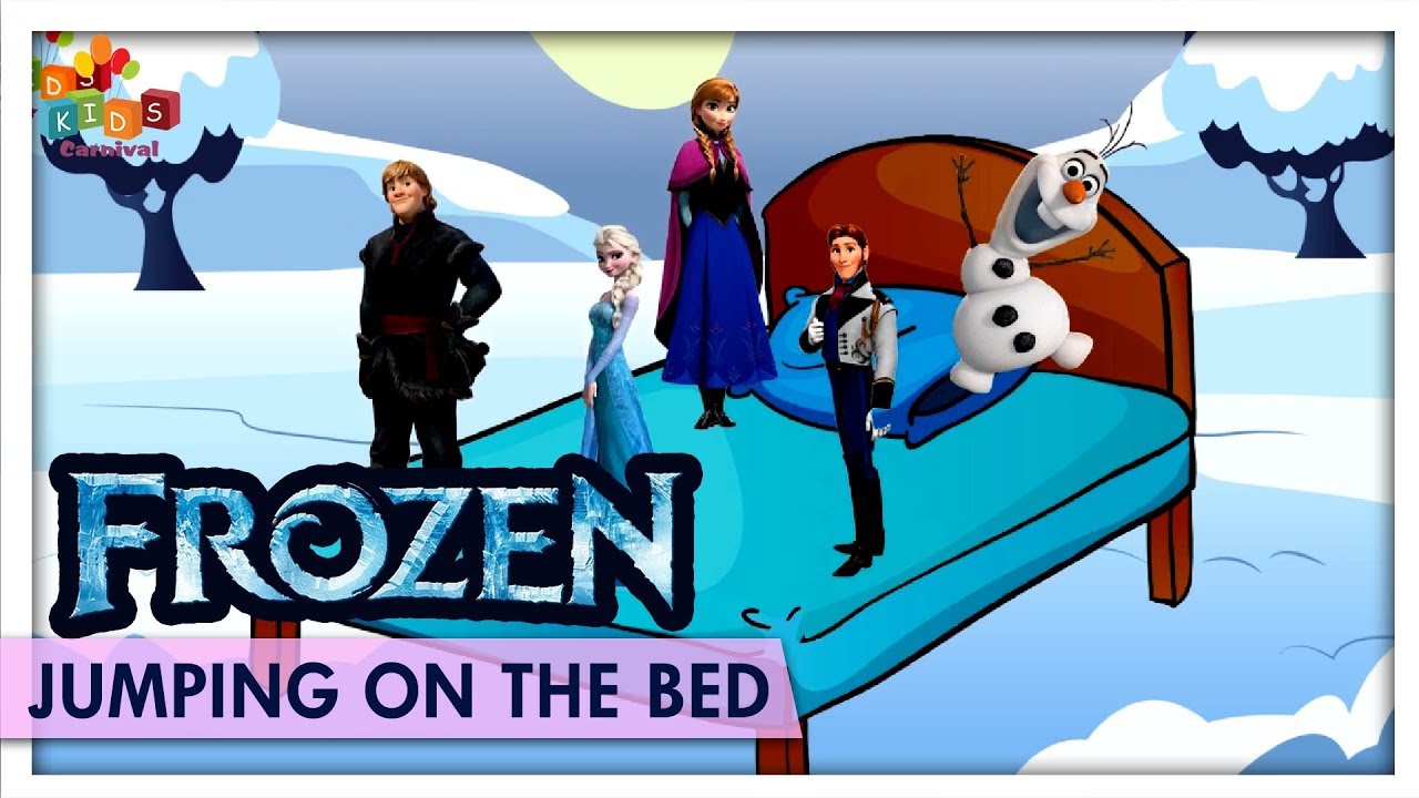 FROZEN - Five Little Elsa's Jumping On The Bed | Learn Nursery Rhymes ...