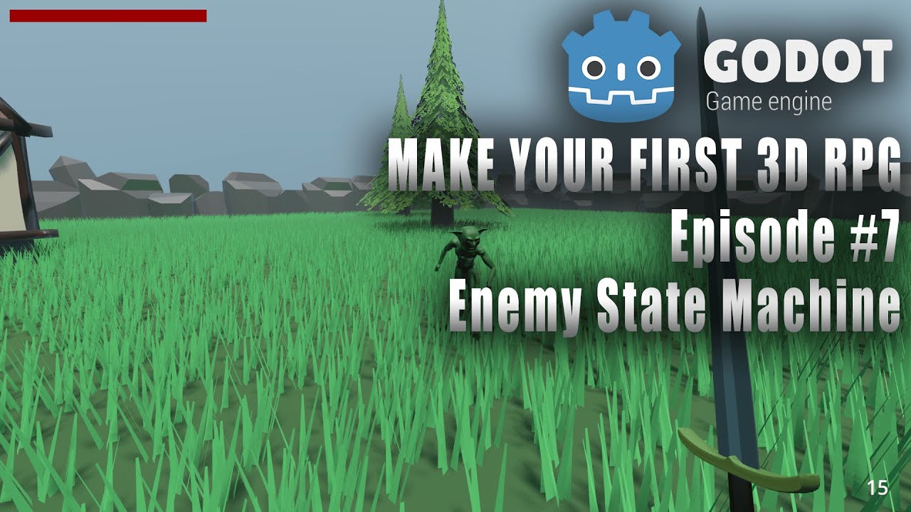MAKE YOUR FIRST 3D RPG IN GODOT #7 | ENEMY STATE MACHINE - YouTube
