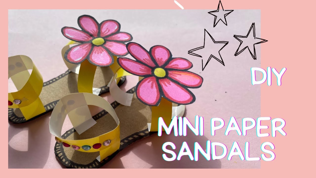 how to make paper sandals DIY - YouTube