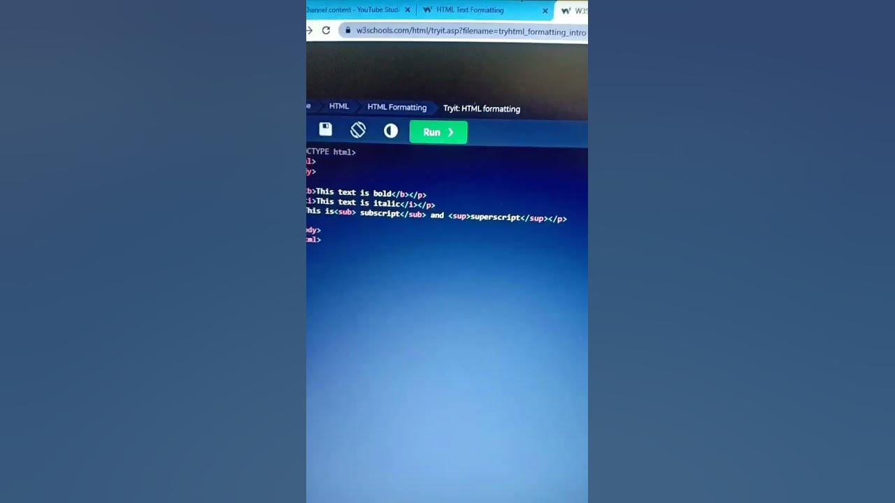 Html Formatting Elements Design To Display Learnhtml Shorts Youtube