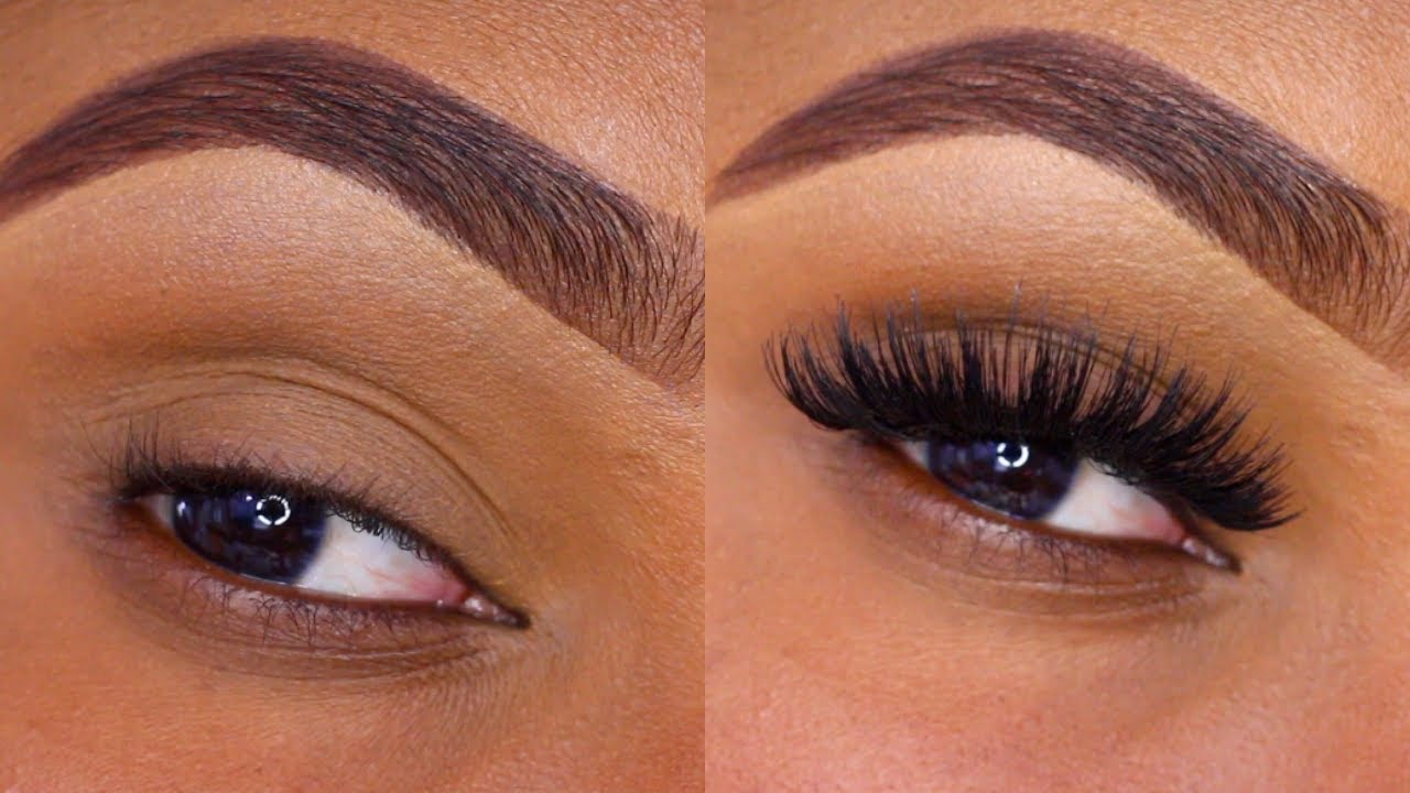 How to apply lashes - Queenii Rozenblad - YouTube