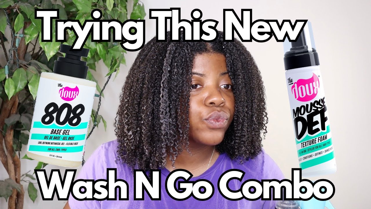 New 808 Base Gel From The Doux | Wash N Go Combo for Type 4 Hair - YouTube