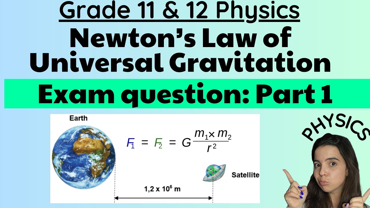 Newton's Law of Universal Gravitation Exam Question PART 1 - YouTube