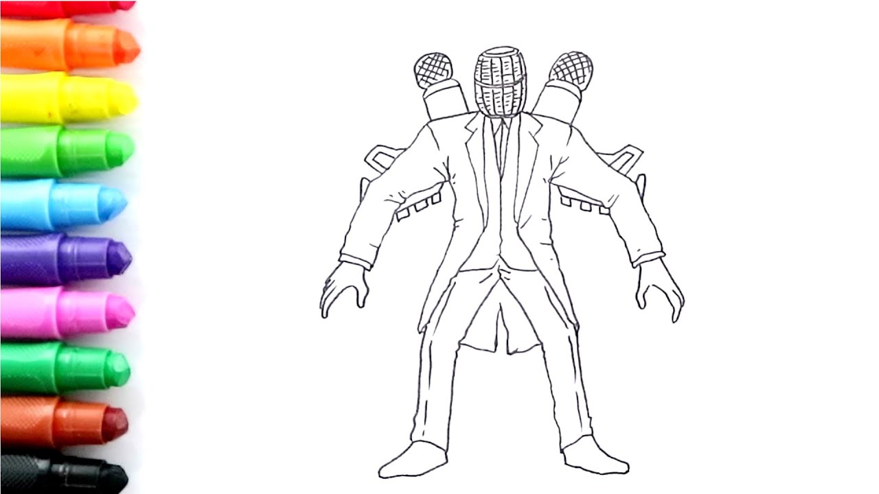 How To Draw LARGE MICROPHONEMAN (SKIBIDI TOILET WARS 101) - YouTube