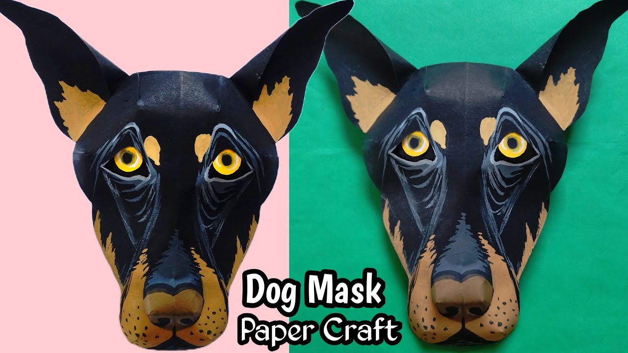 Dog Mask Paper Craft. Dog Costume. Animal Mask.Wall Decor Diy Craft. # ...