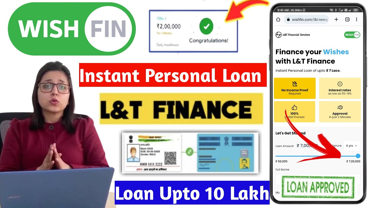 Wish Fin L&T Finance Personal Loan Online Apply//L&T Finance se Loan Le ...