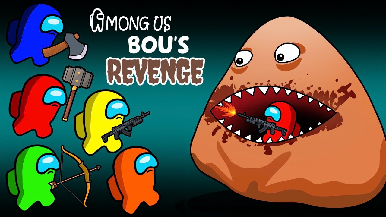 어몽어스 vs Bou's Revenge in POU | Among Us Animation - YouTube