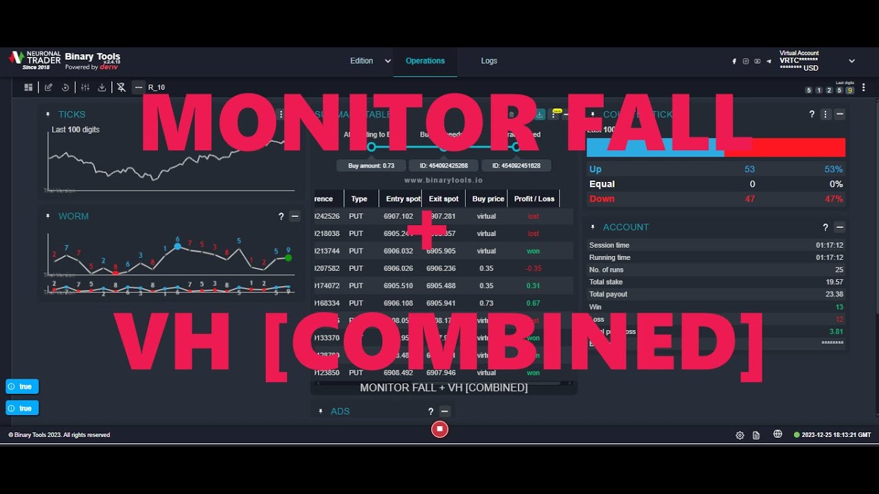 MONITOR FALL + VH [COMBINED] || BINARY-DERIV BOT FREE - YouTube