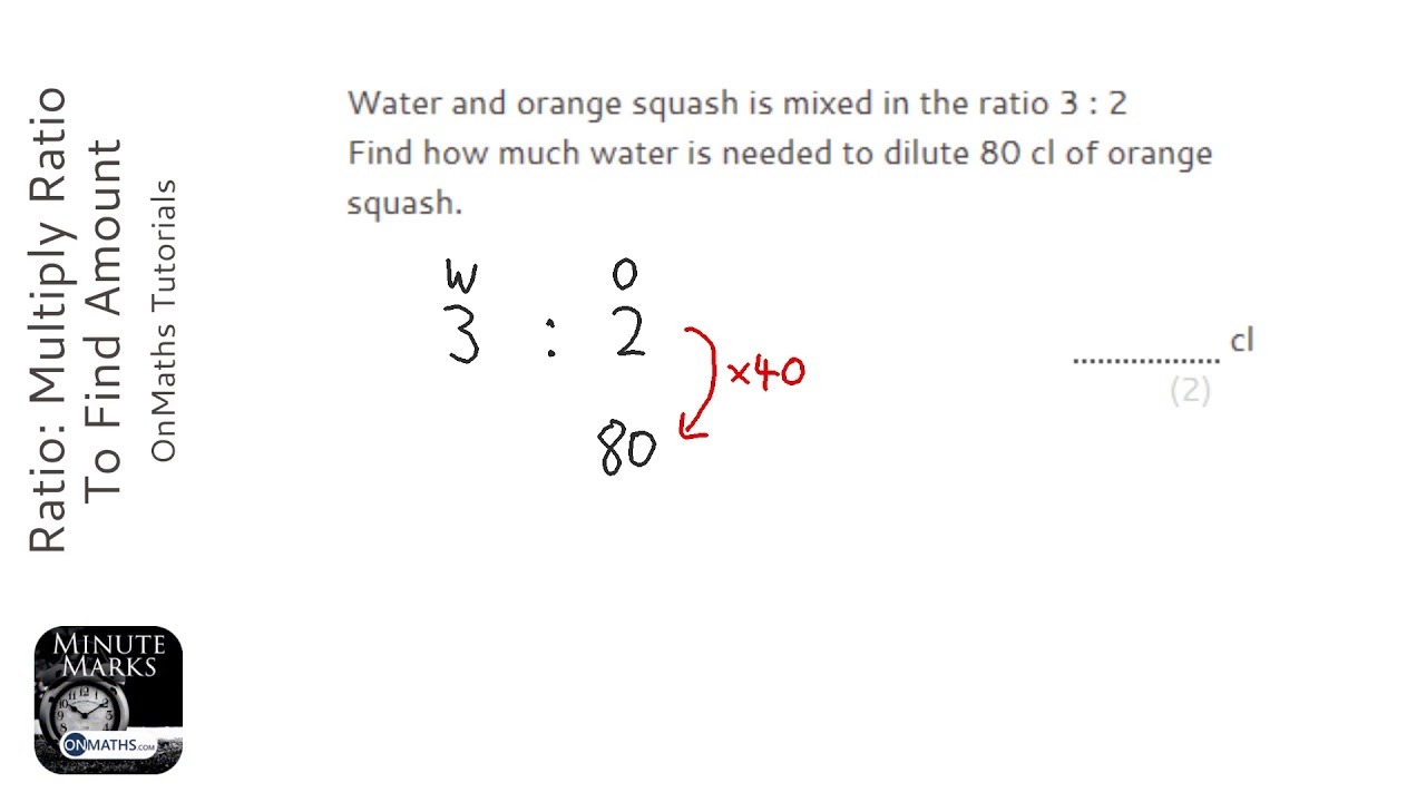 Ratio: Multiply Ratio To Find Amount (Grade 3) - OnMaths GCSE Maths ...