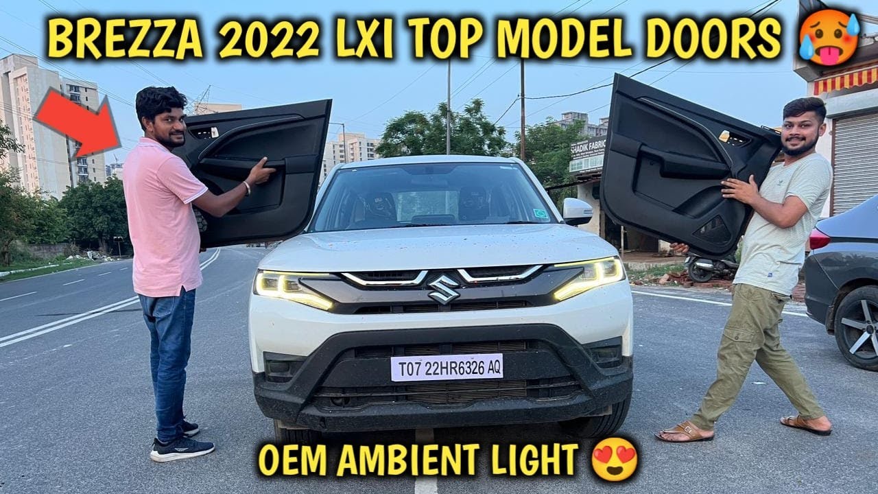 MY BREZZA 2022 GOT TOP MODEL DOORS PANEL 🙀 OEM AMBIENT LIGHT 😍 NEW ...