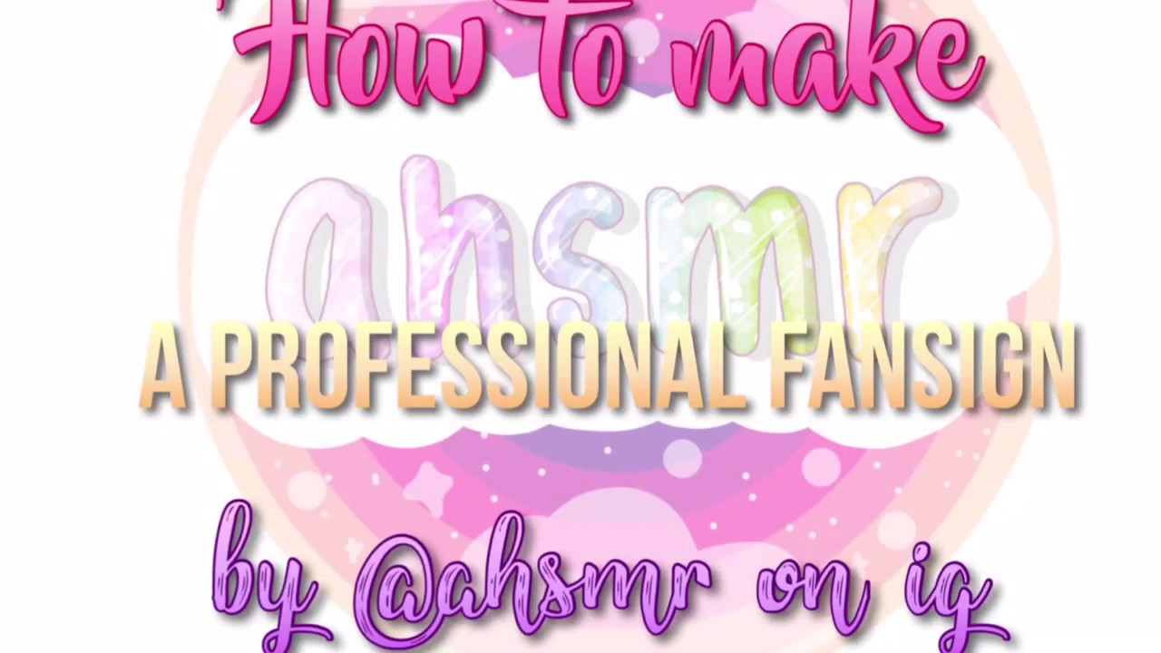How to Make a Professional Fansign ! - @ahsmr on ig - YouTube