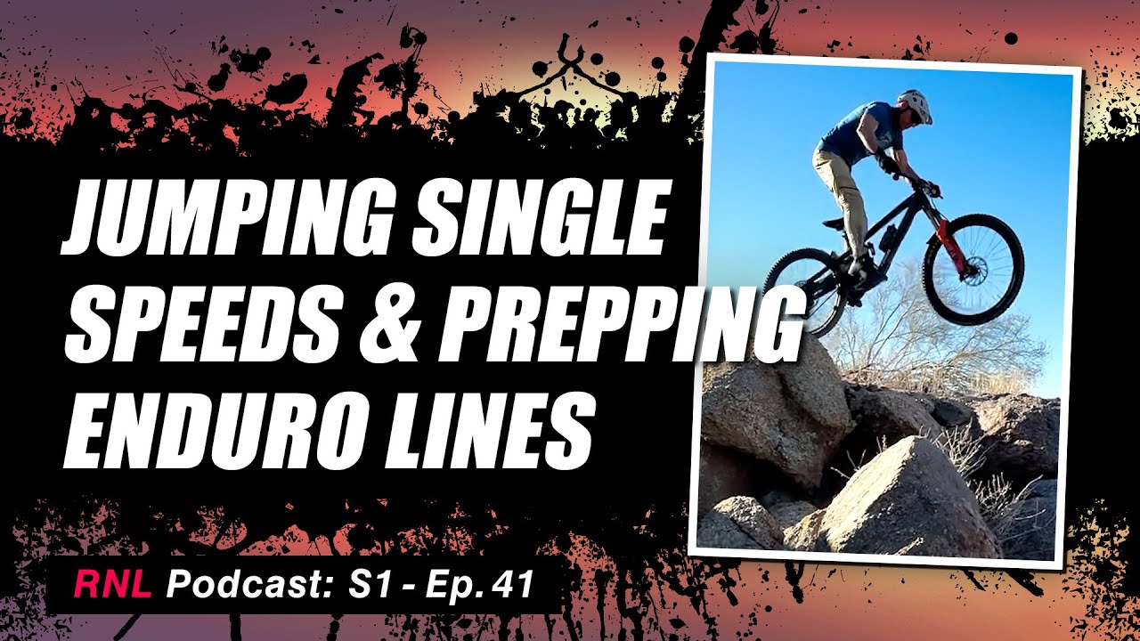 Single Speed Mountain Bike Can Jump and MTB Enduro Course Prep at Hawes ...
