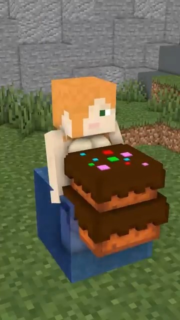 Minecraft cake vs Alex falling #Minecraft animation#shorts - YouTube