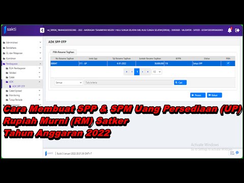 Cara Membuat SPP & SPM Uang Persediaan UP Rupiah Murni RM Satker Tahun Anggaran 2022 Aplikasi ...