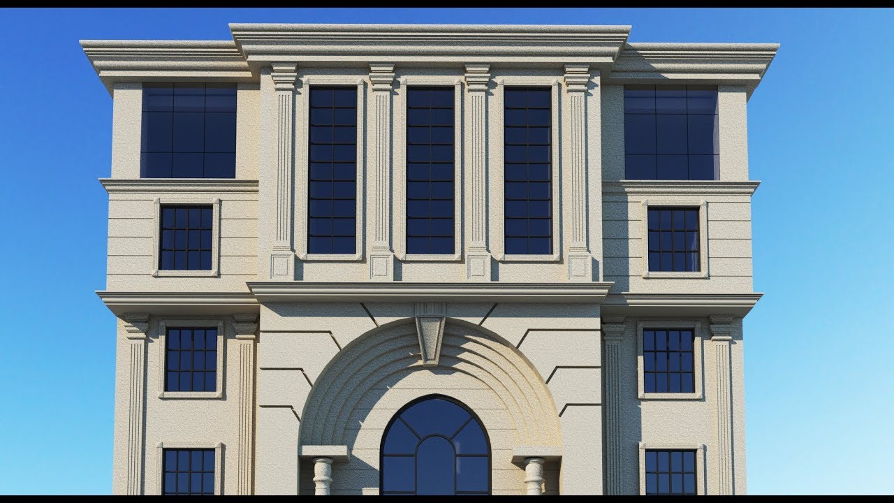 3ds Max Exterior Modeling Training Classical Facade Modeling Training Youtube