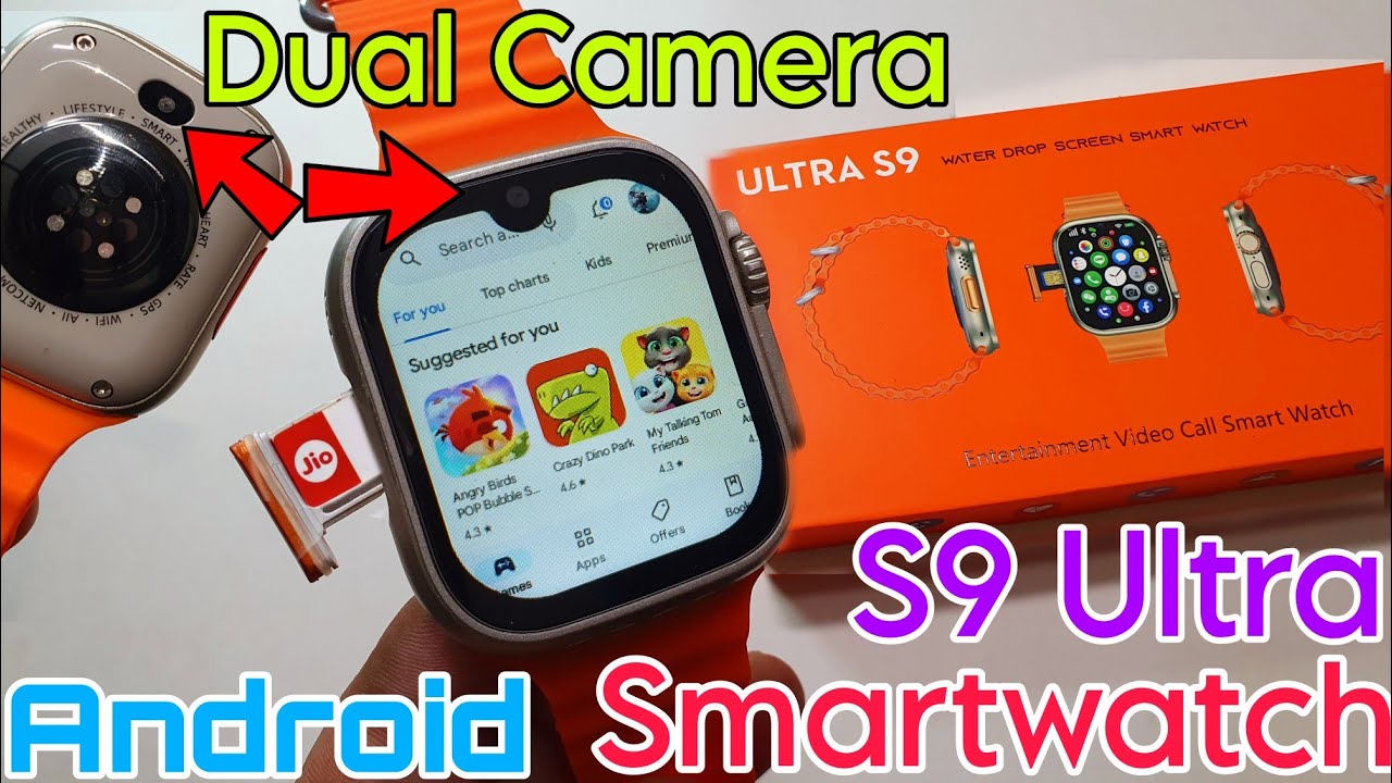 S9 Ultra Android Watch With Camera | S9 Ultra 4G Android Watch With ...