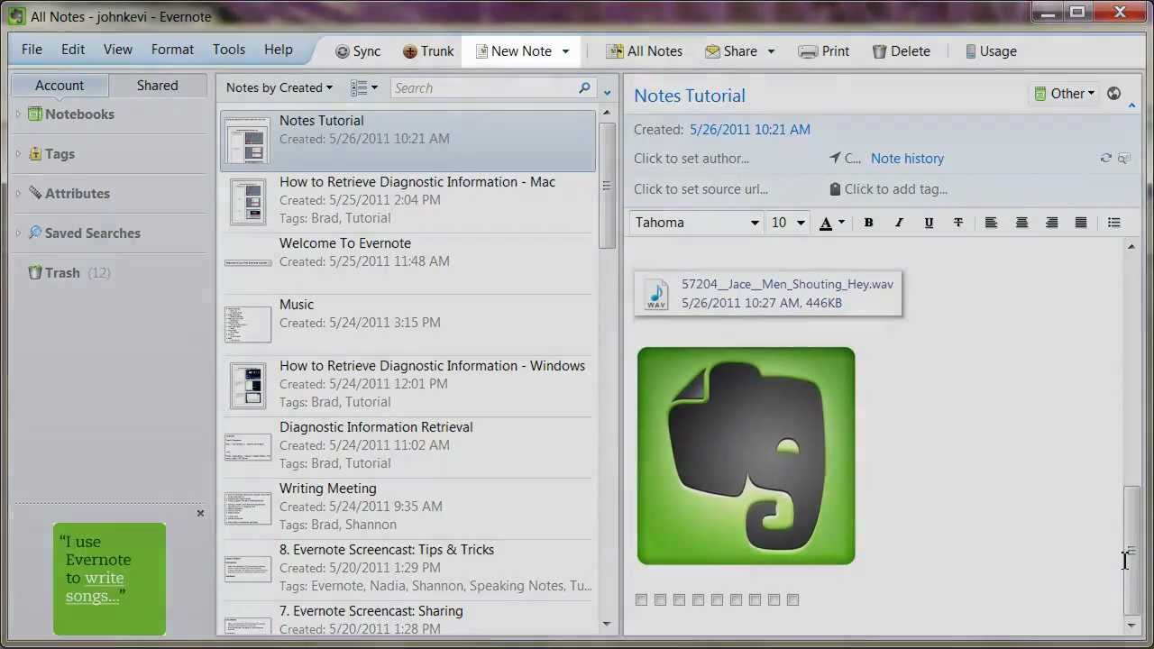Evernote Tutorial #2 - Notes - YouTube