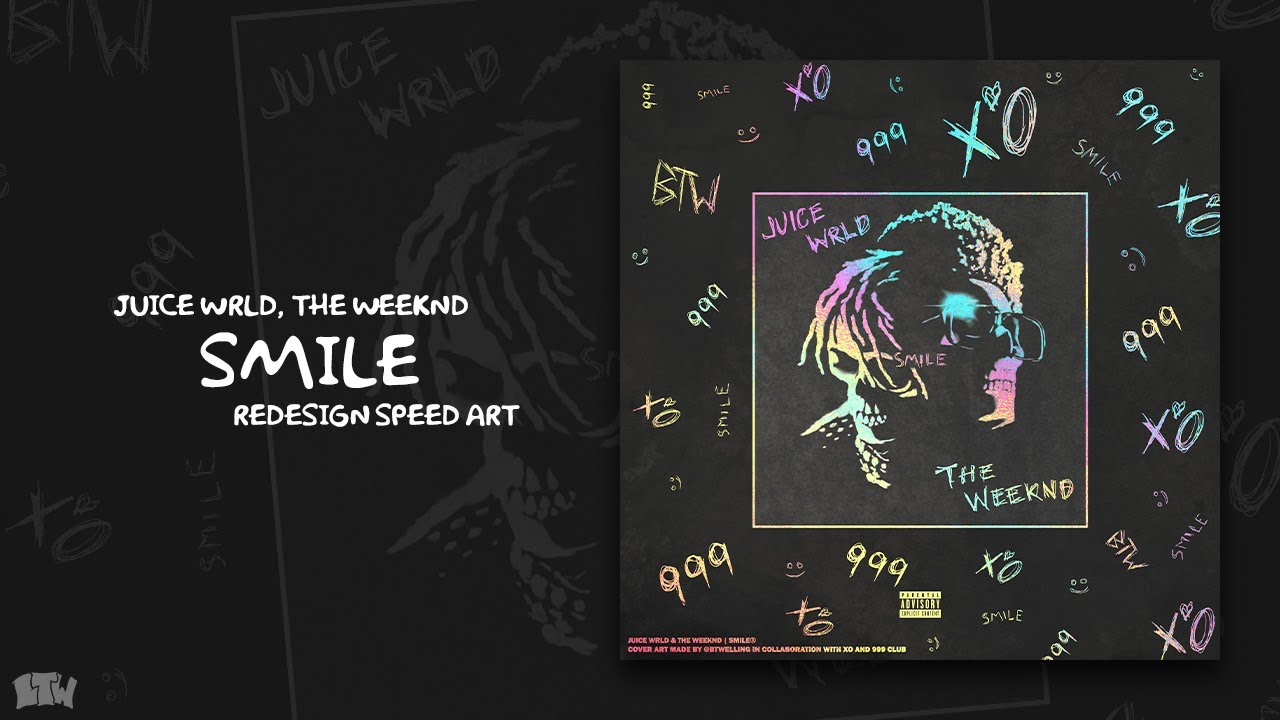 Juice WRLD & The Weeknd - Smile | Cover Art Redesign Speed Art - YouTube