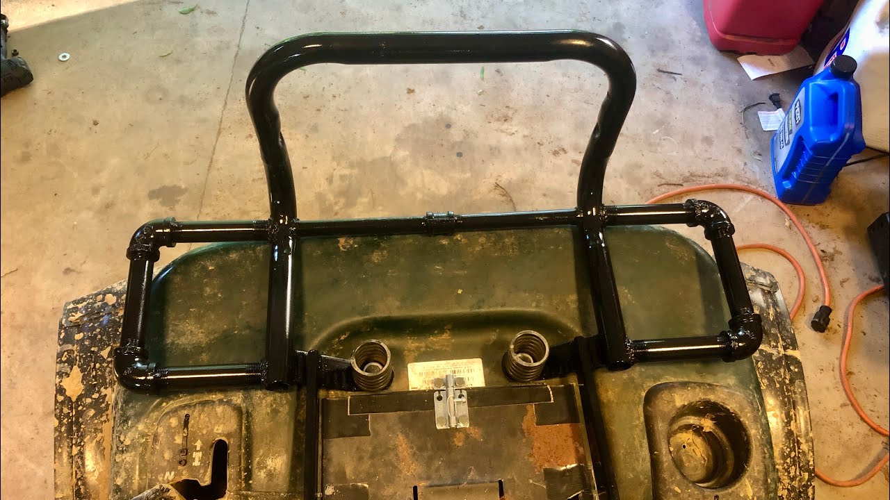 Off-road Lawnmower Custom Rear Utility Rack - YouTube