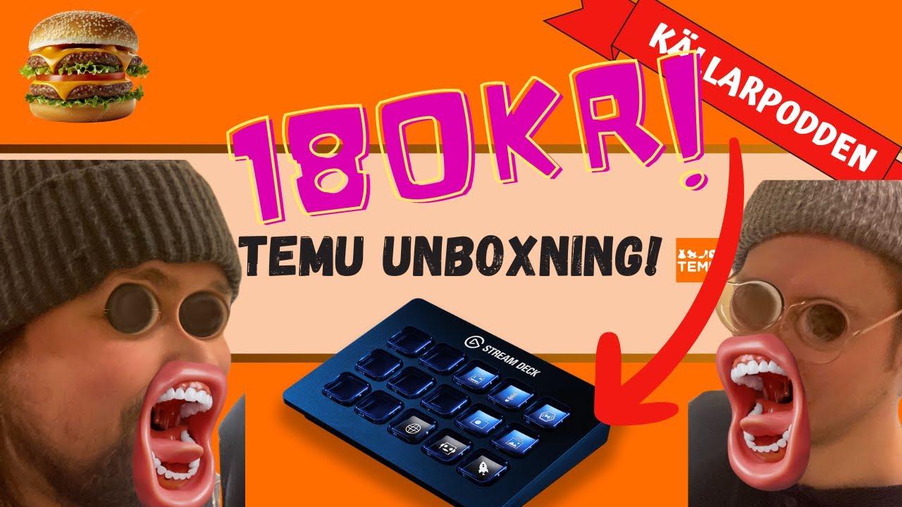 TEMU Unboxing Stream Deck (BARA 180kr!?!??!?!) - YouTube