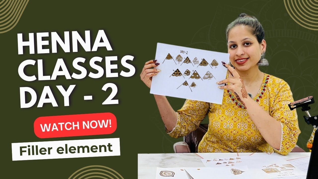 Henna Class Day 2 || Basic filler elements class || filler element ...