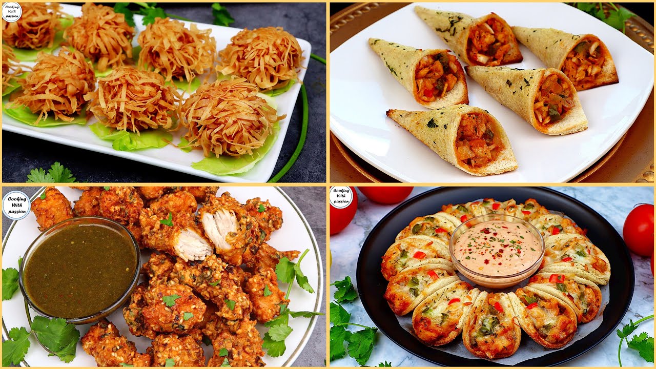 4 Easy Iftar Snacks by Cooking With Passion, Chicken Cheese Cones ...