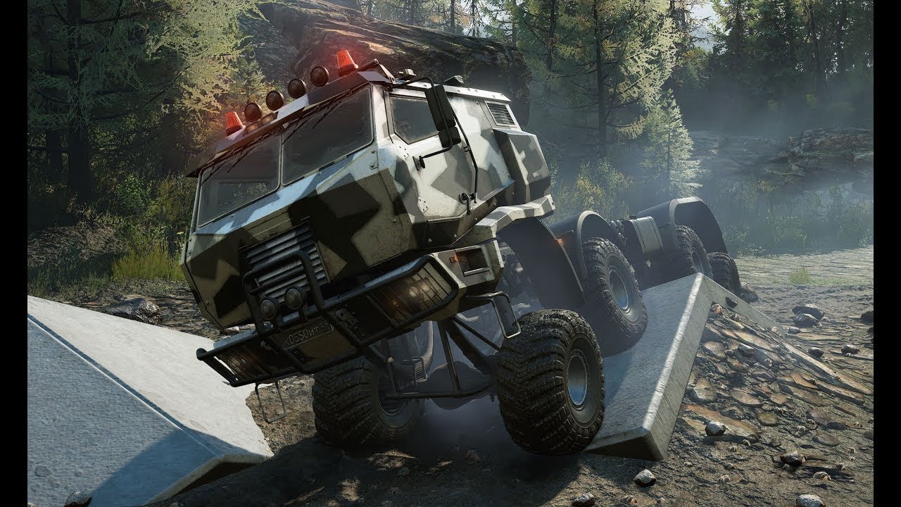 SnowRunner: AZOV 5319 delivers logs along a difficult forest route ...