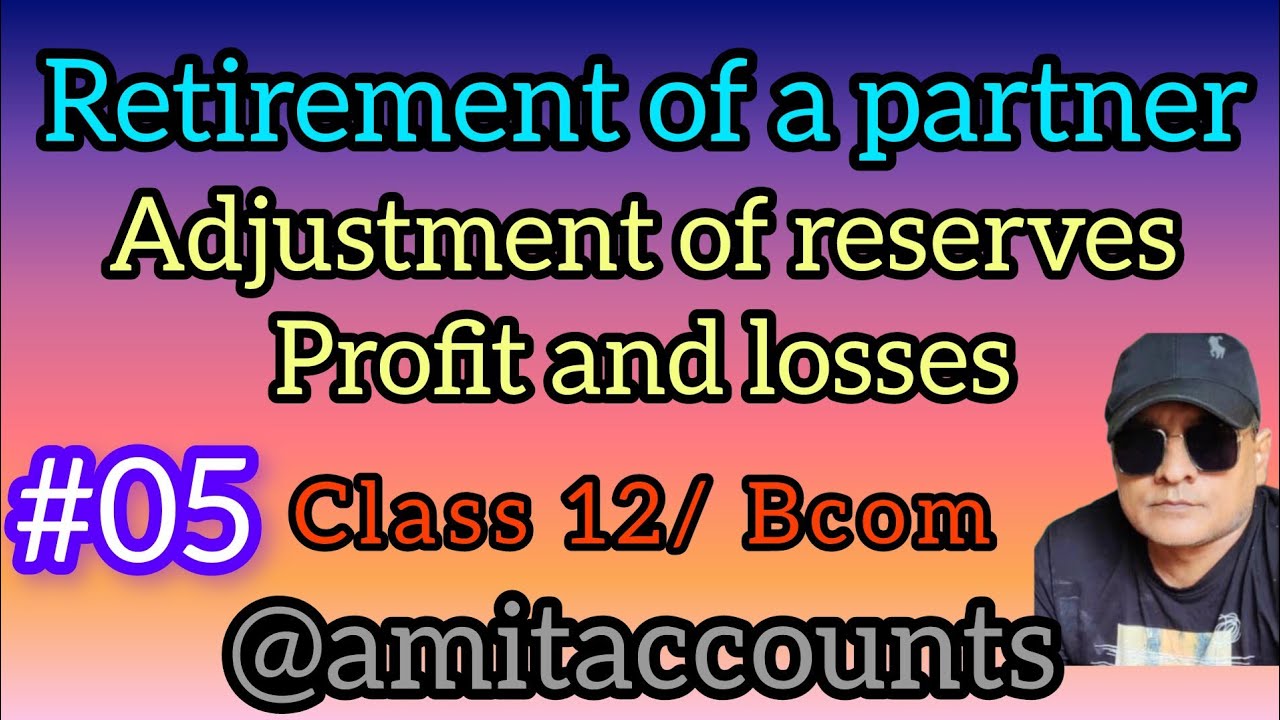 Retirement of a partner | Adjustment of reserves profit and losses ...