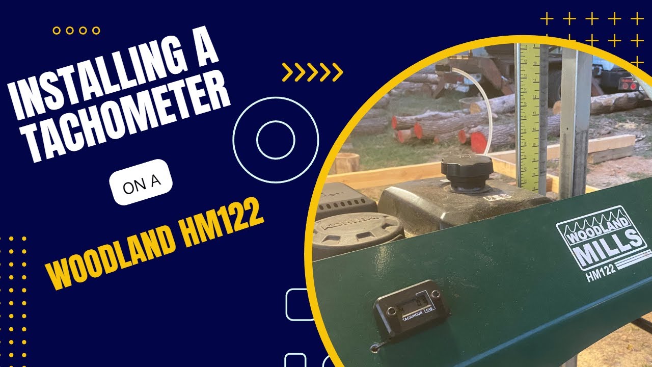 Installing A Tachometer on our Woodland HM 122 sawmill - YouTube