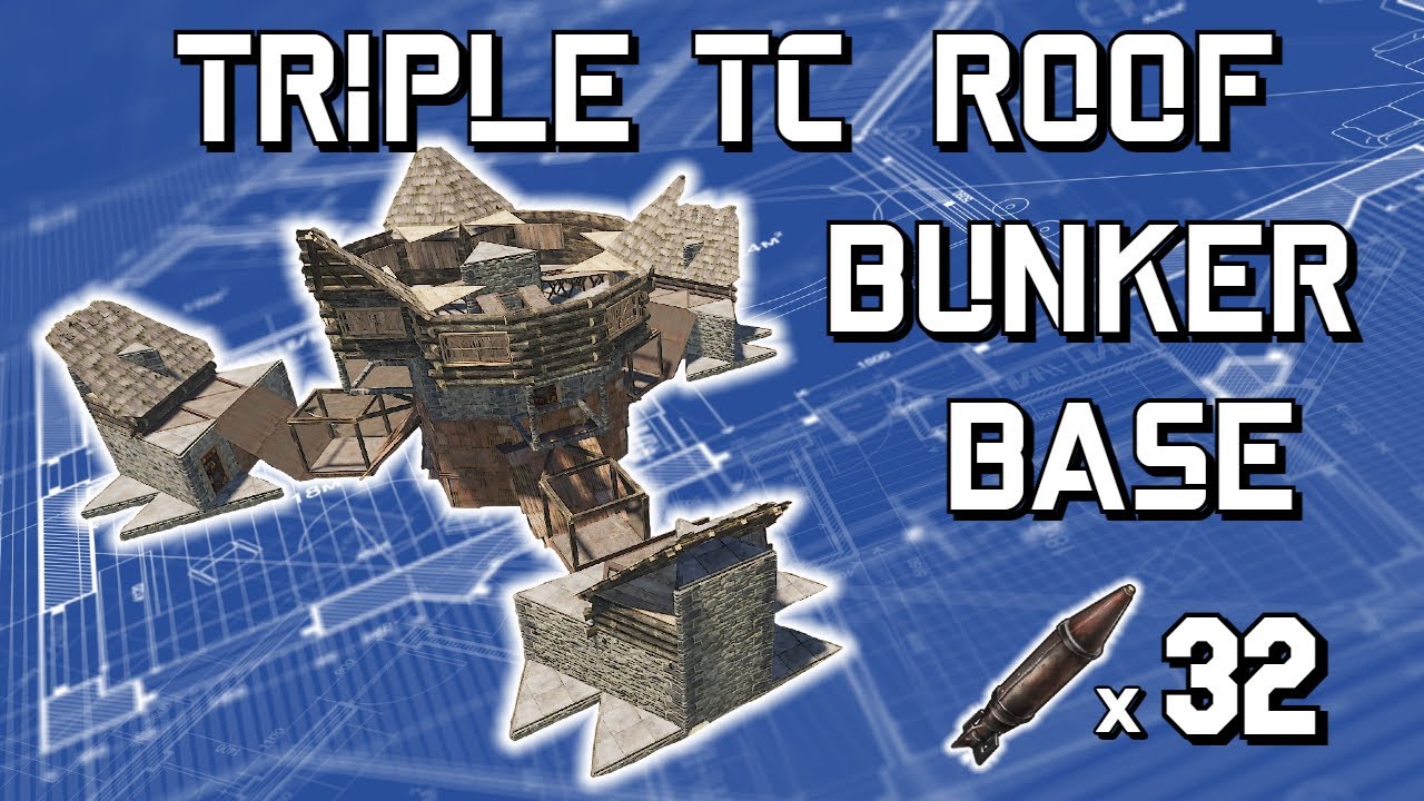 RUST Triple TC Roof Bunker Base ( Interchangeable TC's ) - YouTube
