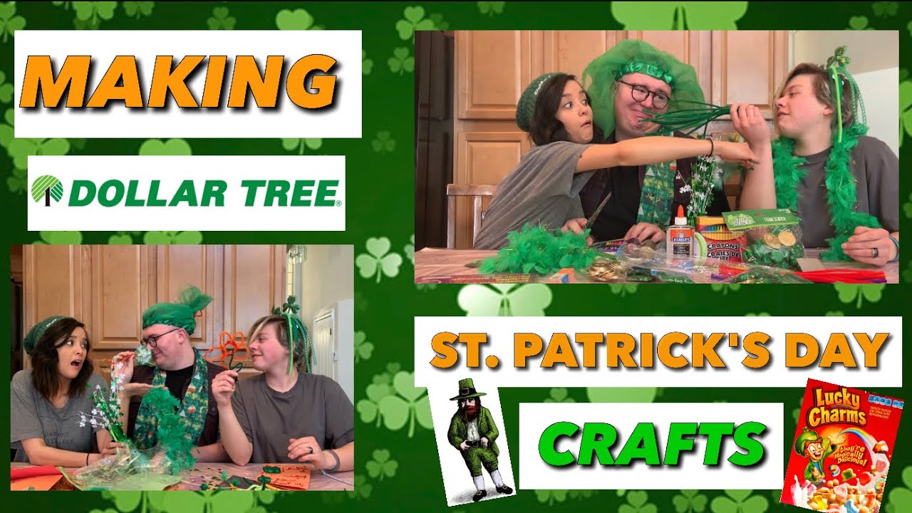 DOLLAR TREE St. Patrick's Day Crafts!!! | Vlog #45 - YouTube