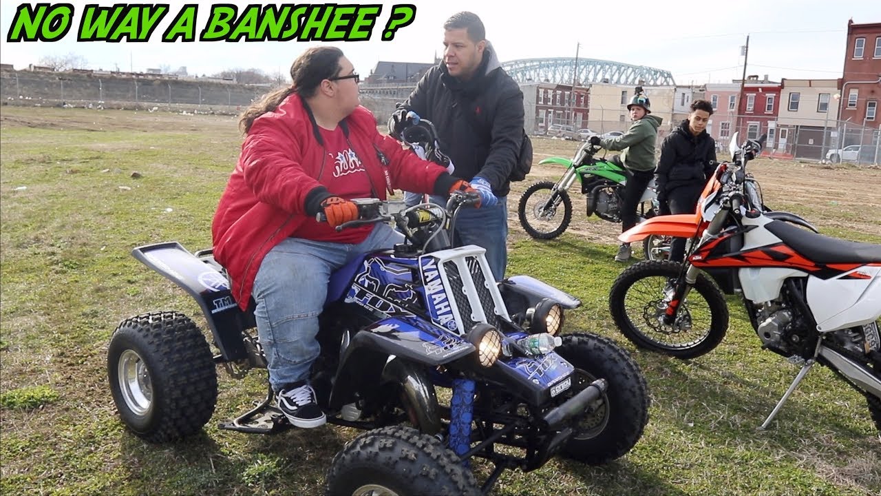 KID LEARNS HOW TO RIDE A BANSHEE 350 ? | BRAAP VLOGS - YouTube