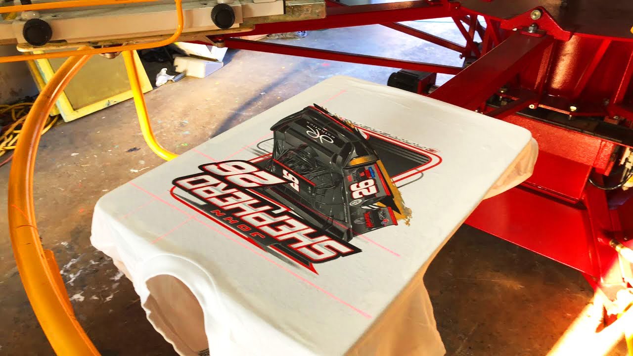 Screen Printing 7 Color Spot Process on White Tees Wet on Wet Anatol ...