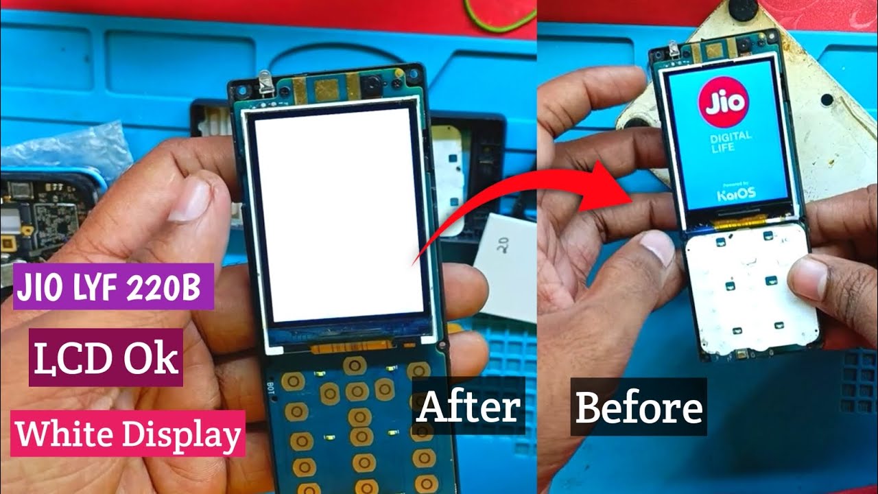Jio 220B White Display Solution // LYF 220B White Display Problem 100% ...