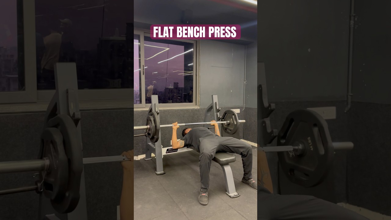 FLAT BENCH PRESS || 80Kgs x 8Reps || WORKING ON BALANCE & STABILITY || #chest #chestworkout # ...