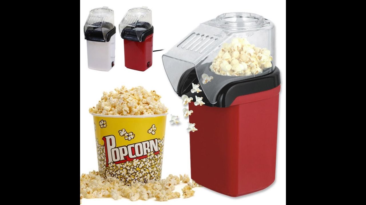Review Oil free Popcorn Maker Machine - YouTube