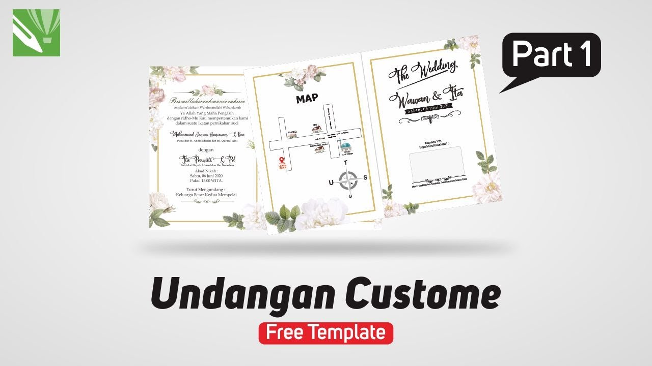 Cara Membuat Undangan Custome Simple Elegan Di CorelDraw X7 | Part 1 ...