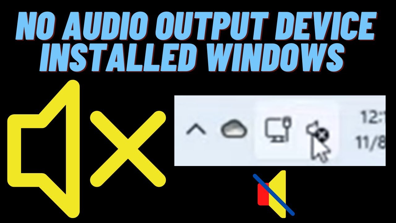 How to Fix No Audio Output Device is Installed in Windows - YouTube